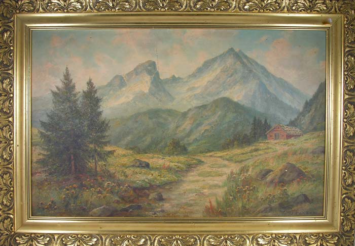 Jan Fokken Gemälde Bremen Worpswede Berhütte Bergmassiv | eBay